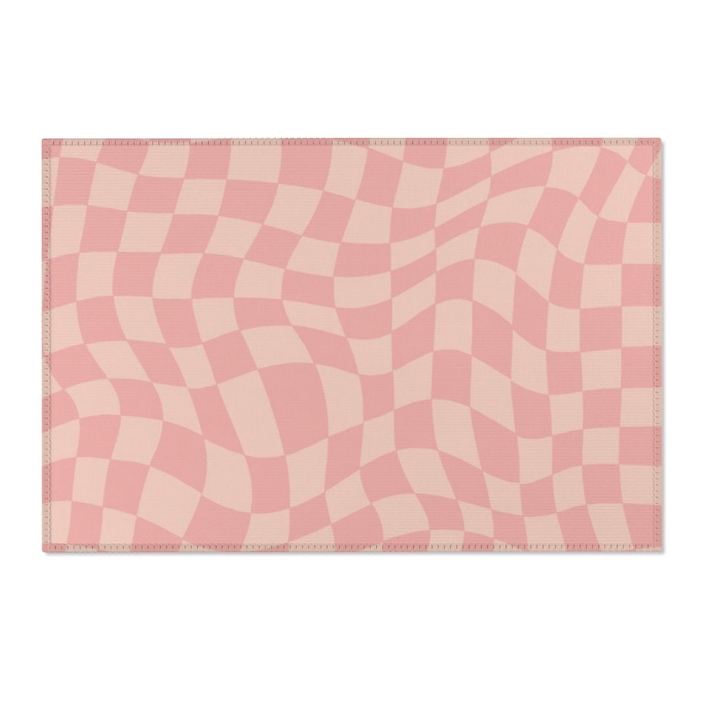 Pink Pastel Rugs for Bedroom Aesthetic Retro Rugs for Living - Etsy