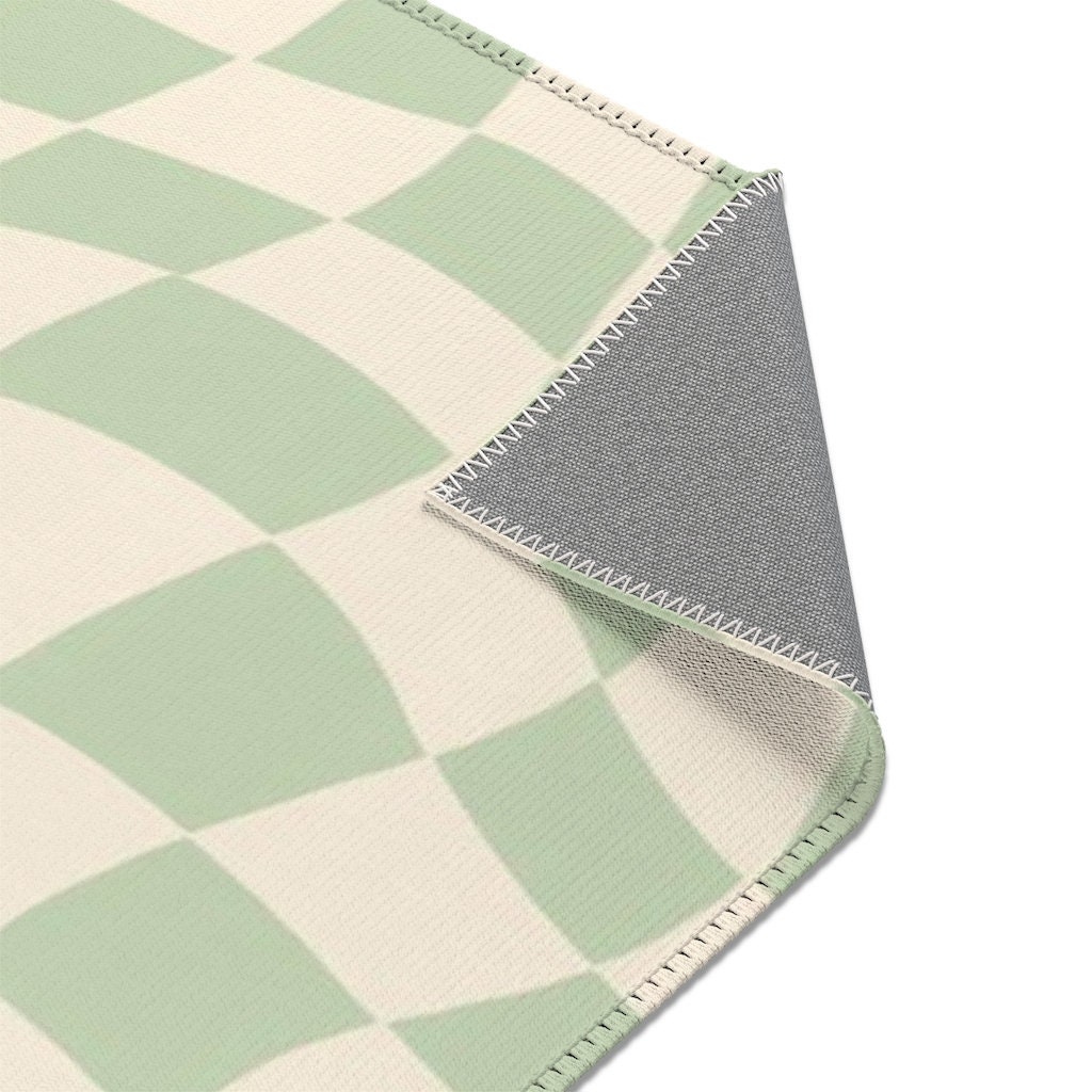 Green Pastel Rugs for Bedroom Aesthetic Retro Rugs for Living - Etsy