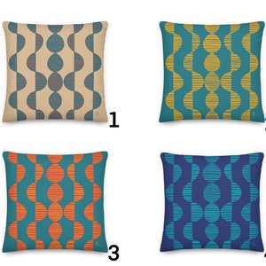 Mid Century Modern Throw Pillow - Etsy