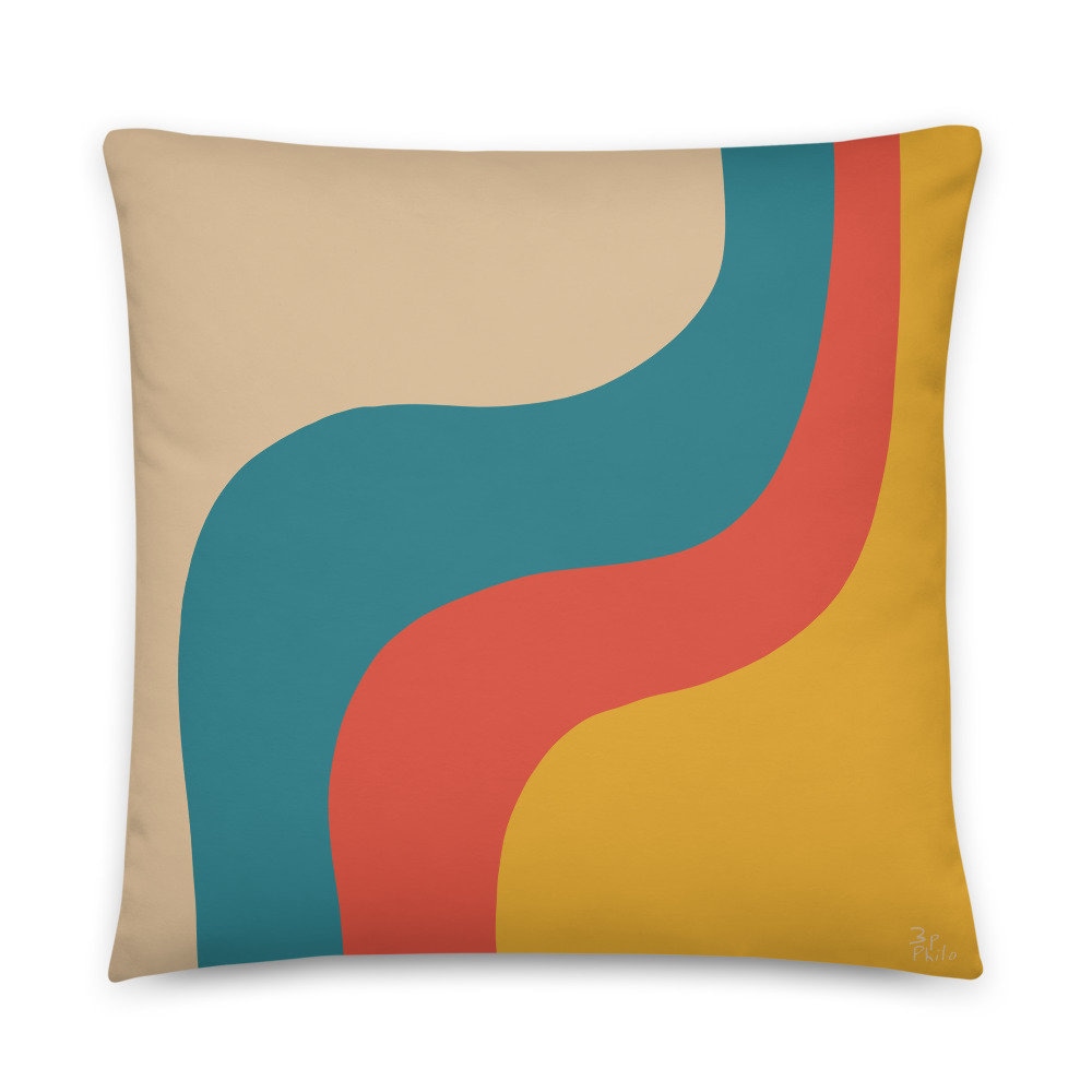 Mid century modern throw pillow retro mcm pillow covers 18x18 - Etsy 日本
