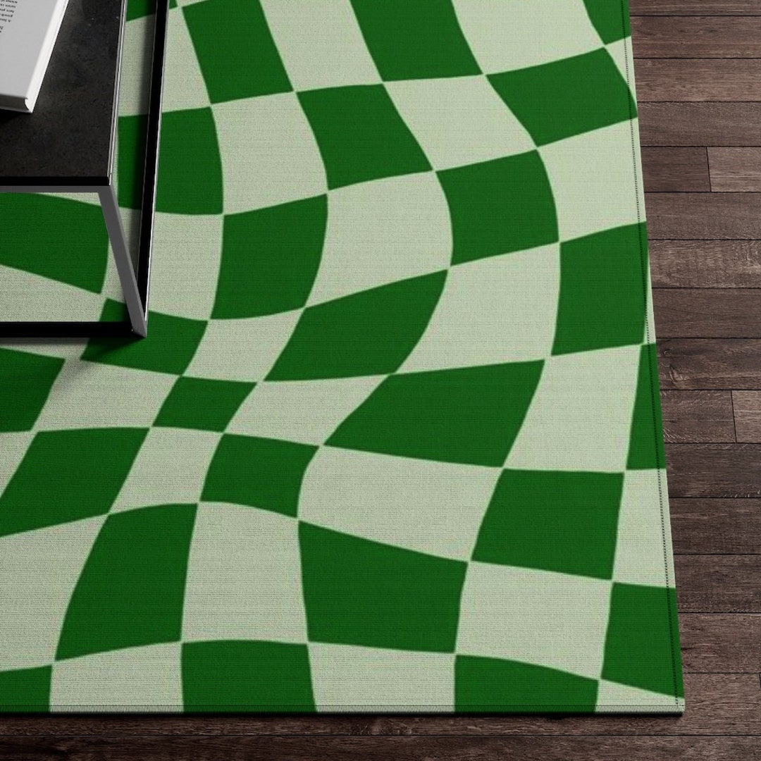 Green Pastel Rugs for Bedroom Aesthetic Retro Rugs for Living Room ...