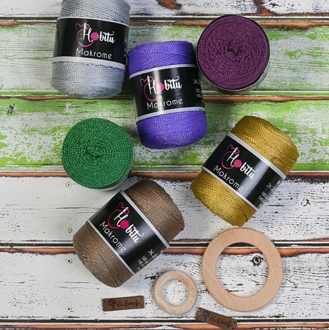 2 Mm Polyester Macrame Cord, Macrame Rope, 100 Gr Macrame Yarn, Macrame ...