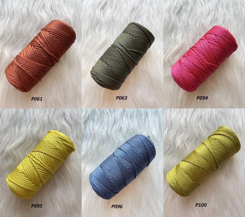 3 Mm Polyester Macrame Cord Macrame Rope 100 Gr Macrame - Etsy