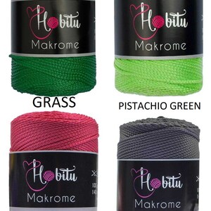2 Mm Polyester Macrame Cord, Macrame Rope, 100 Gr Macrame Yarn, Macrame ...