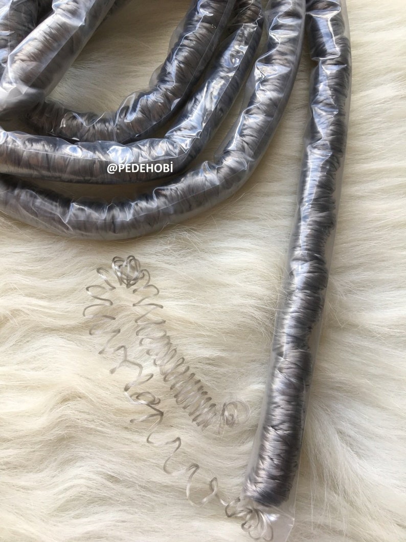 Amigurumi Hair, Synthetic Tube Hair, Curly Hair Thread, Curly Doll Hair ...