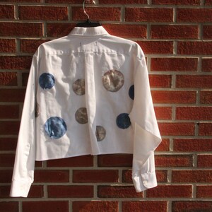 Upcycled | Cropped Simple Abstract Button Down - Etsy