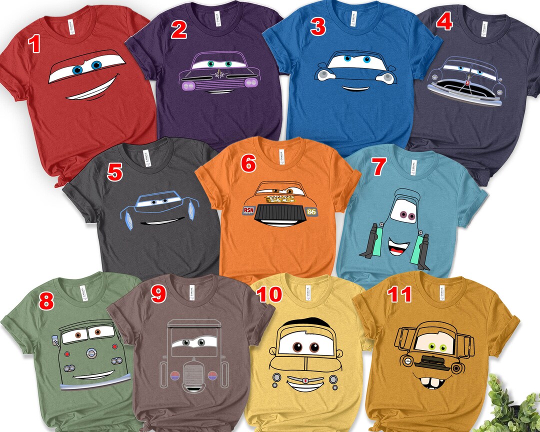 Cute Disney Cars Shirt, Disney Characters Shirt, Disney Cars Costume ...