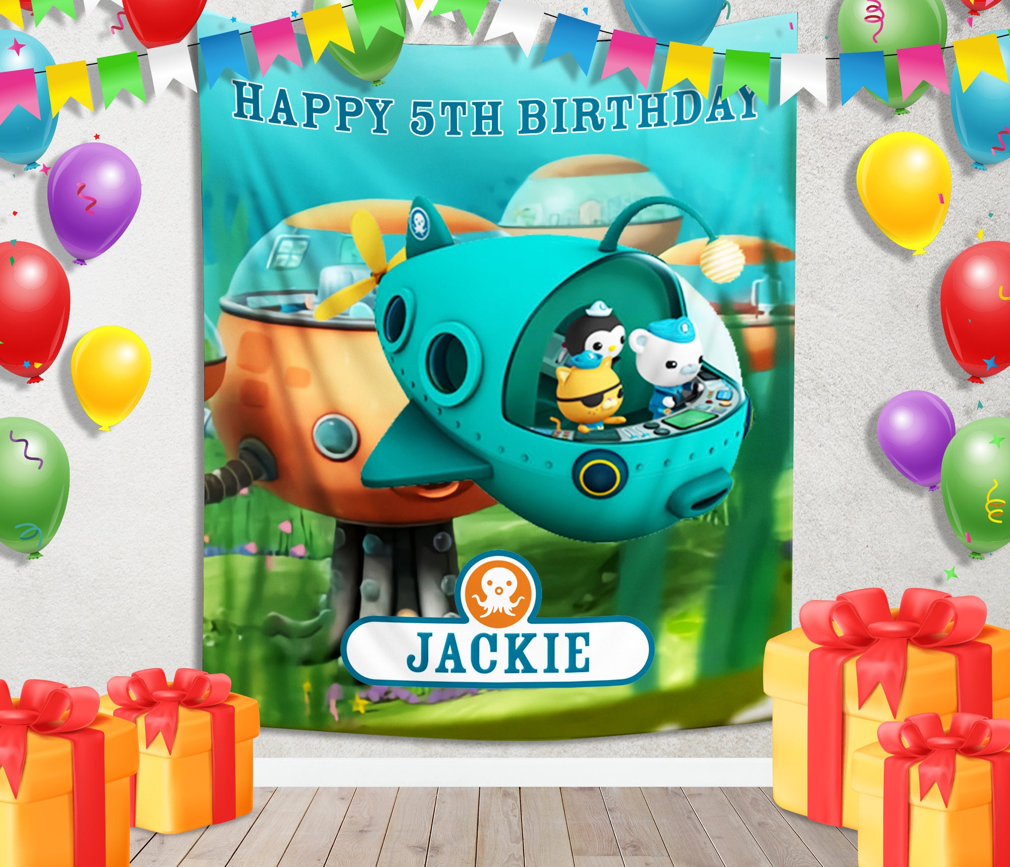 Octonauts Backdrop, Octonauts Birthday Backdrop, Octonauts Decoration ...