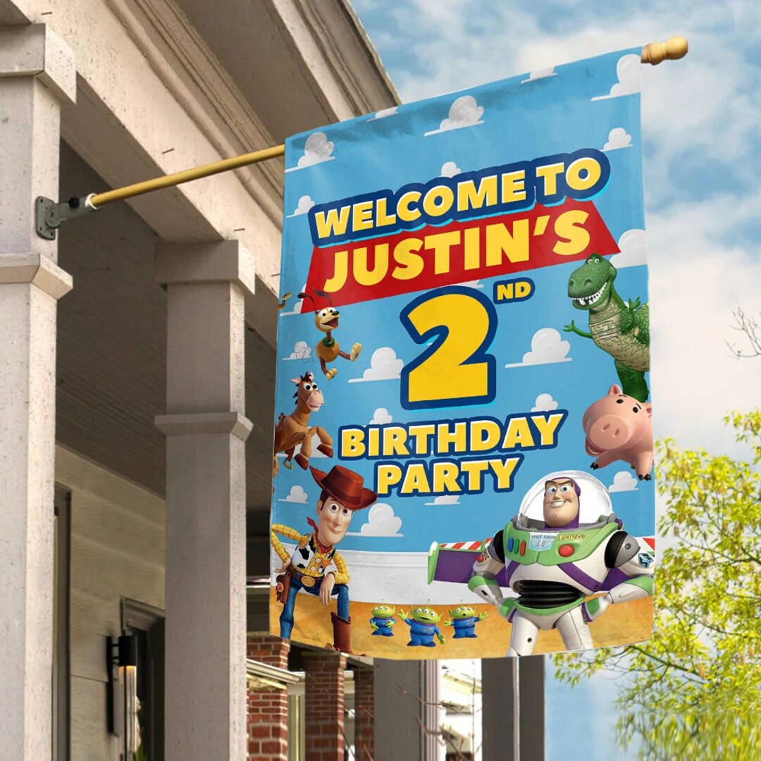 Birthday Toy Story Welcome Sign Board, Personalized Toy Story Party ...