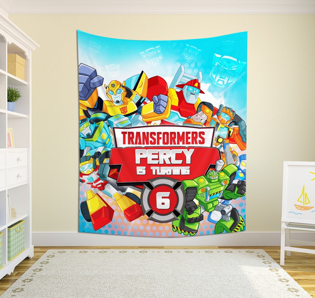 Transformers Birthday Party Backdrop, Transformers Birthday Banner ...