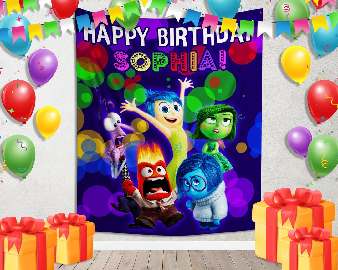Disney Pixar Inside Out Birthday Party Banner Decor ULAR19 - Etsy