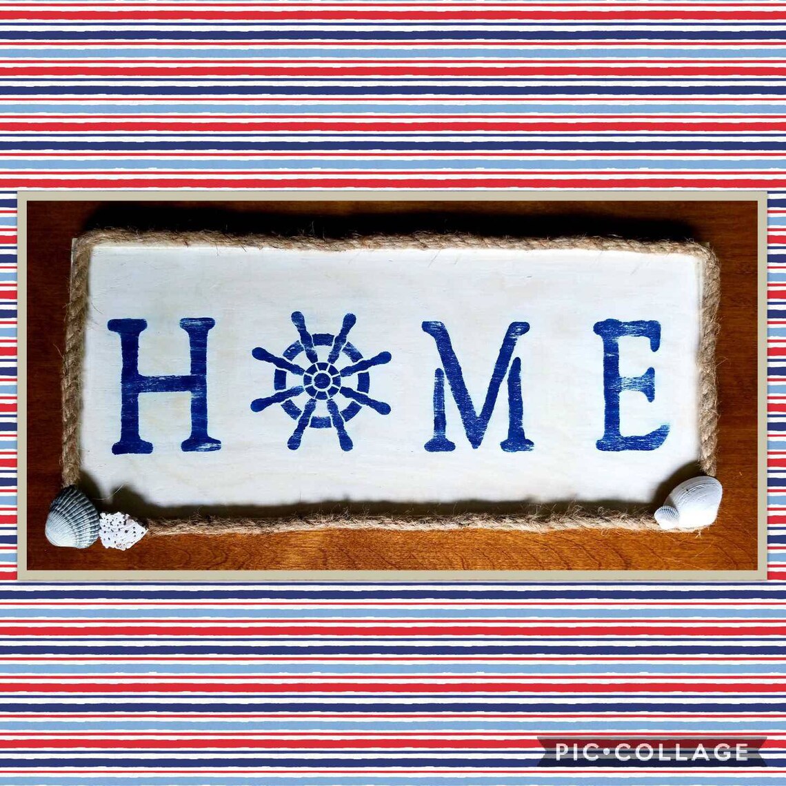 Nautical home Wood Sign Wall Decor Ship's Wheel - Etsy
