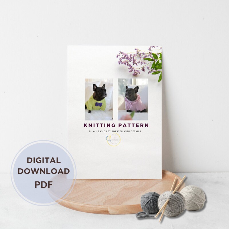 Bulldog Knitting Pattern - Etsy