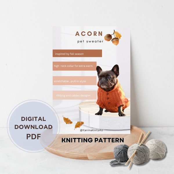 Bulldog Knitting Pattern - Etsy