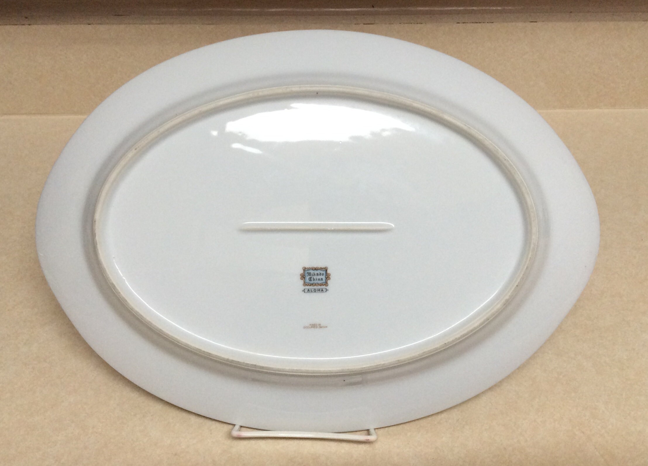 Vintage Mikado China Serving Platter, Aloha Floral Swag, Occupied Japan ...