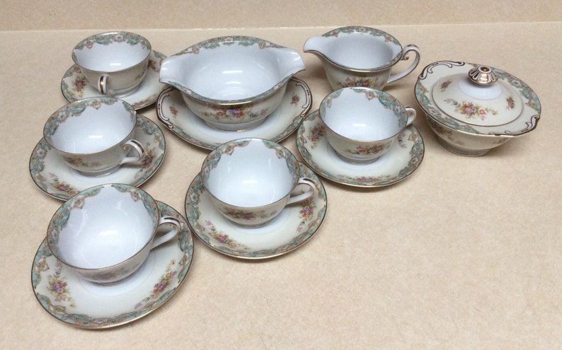 Vintage Jyoto China Japan Fairmont Pattern Ceramic Dinner Set Made in ...