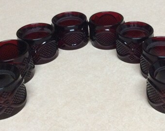Set of 4 Avon Cape Cod Ruby Napkin Rings. - Etsy