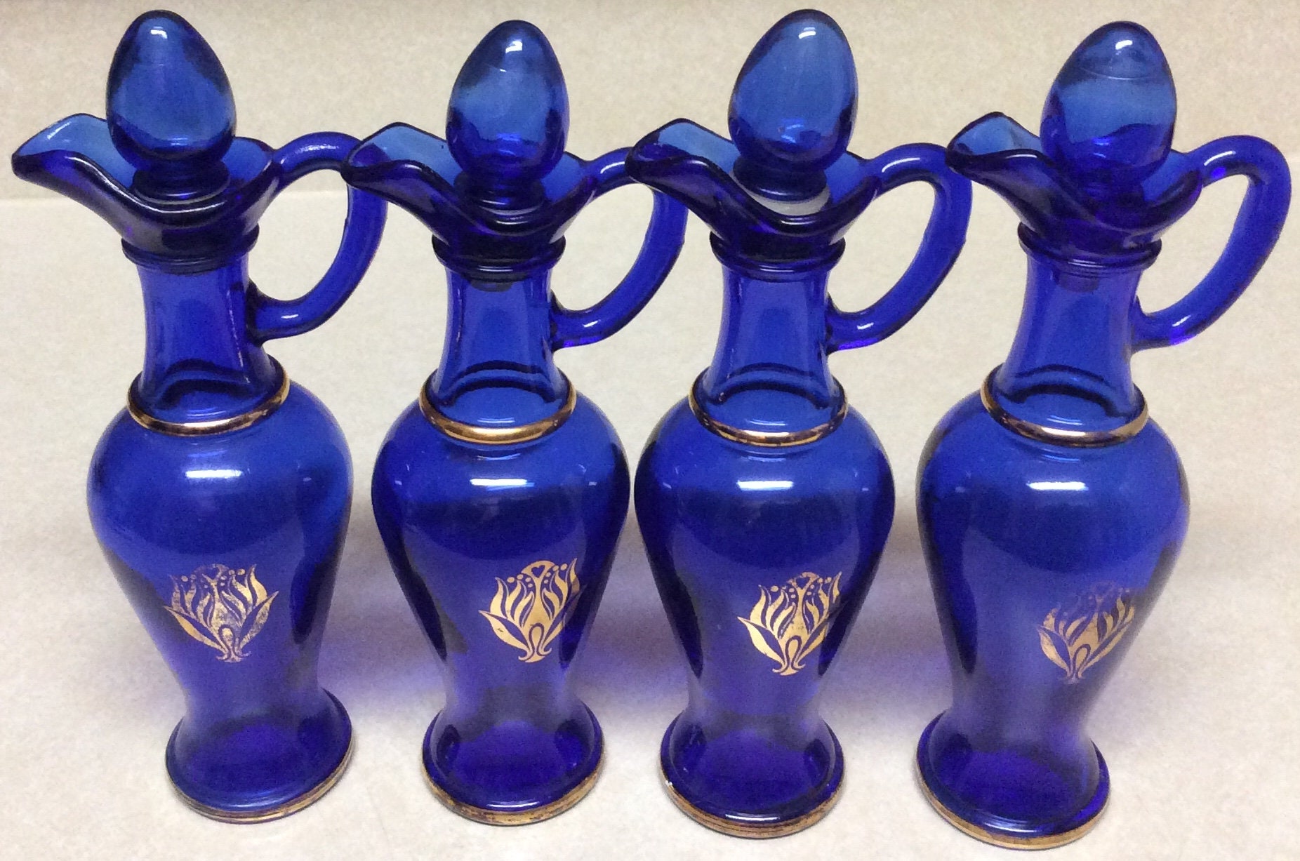 Vintage Avon Cobalt Blue Cruets Skin So Soft Empty Bottles | Etsy