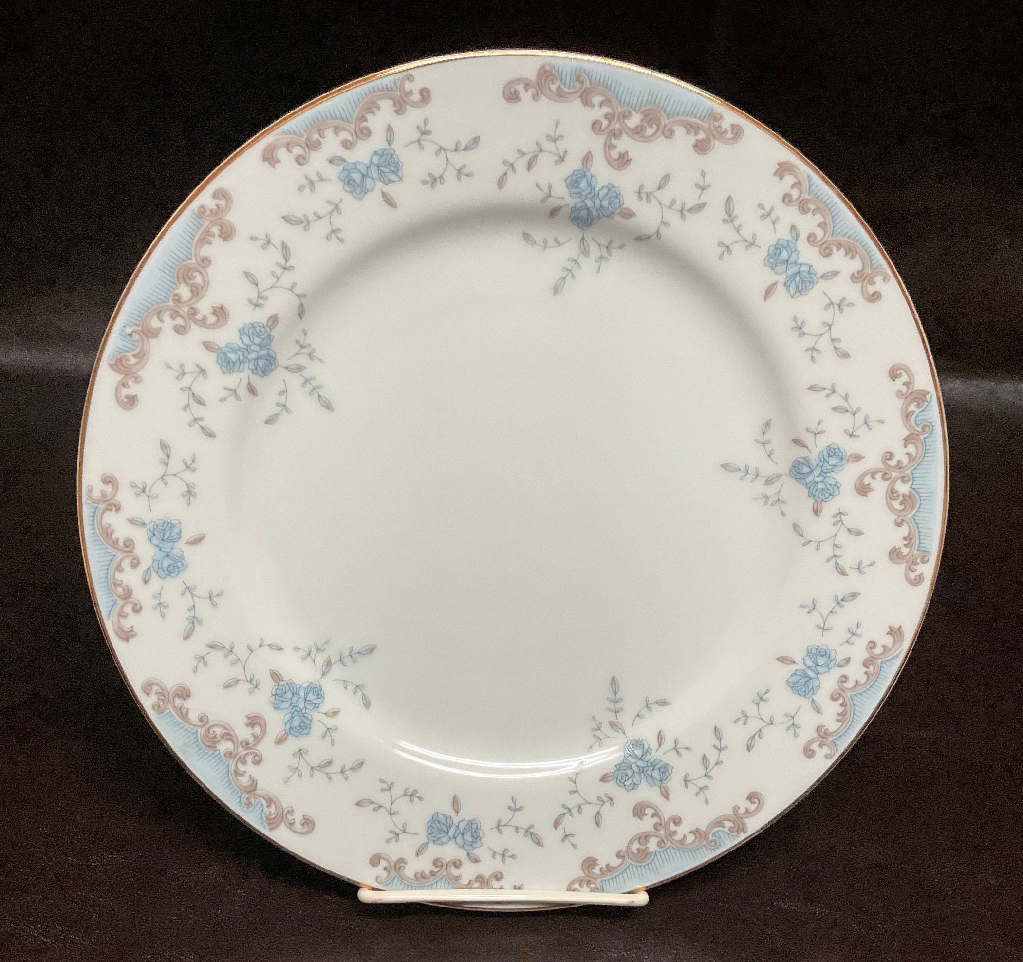 Vintage Imperial China Dinnerware Set, Seville Blue Rose Gold, Service ...