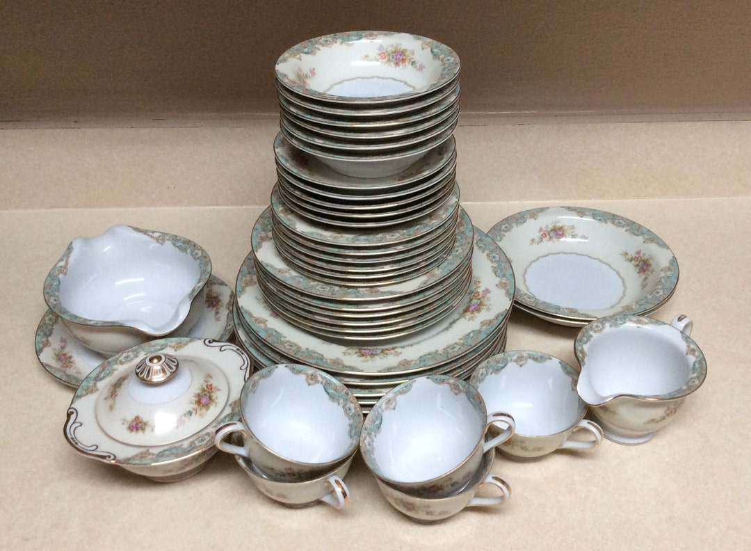 Vintage Jyoto China Japan Fairmont Pattern Ceramic Dinner Set Made in ...