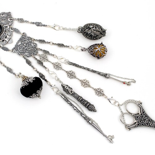 Pink Sewing Chatelaine Based on Historical Models/ - Etsy