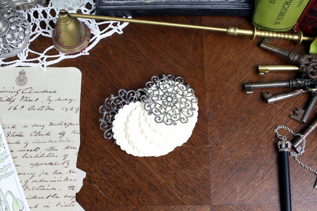 Round Pocket Notebook Victorian-inspired Chatelaine Pendant - Etsy