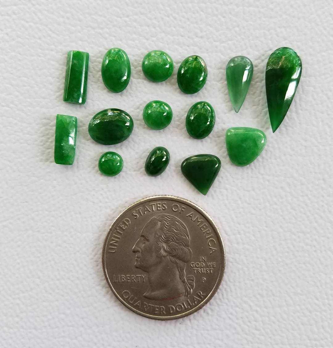 Natural Untreated Type A Jadite Jade Cabochons Assortment of Type A ...