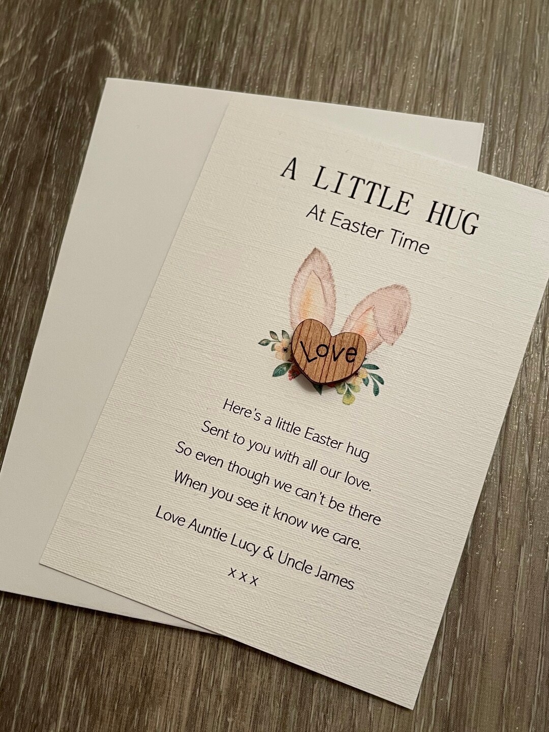 A Tiny Little Easter Pocket Hug With Personalised Poem Card, Isolation ...