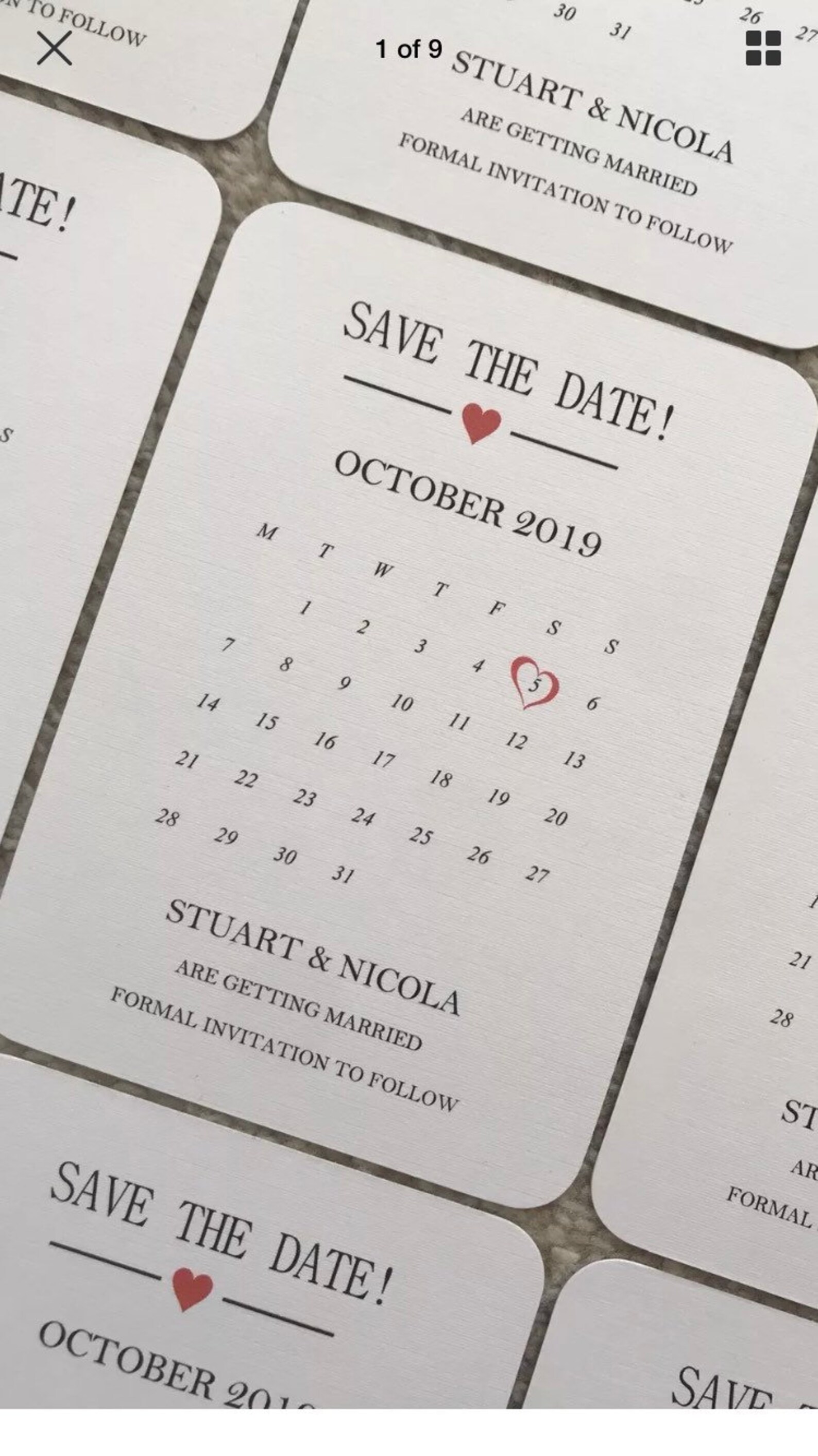 Calendar Save the Date Cards - Etsy UK