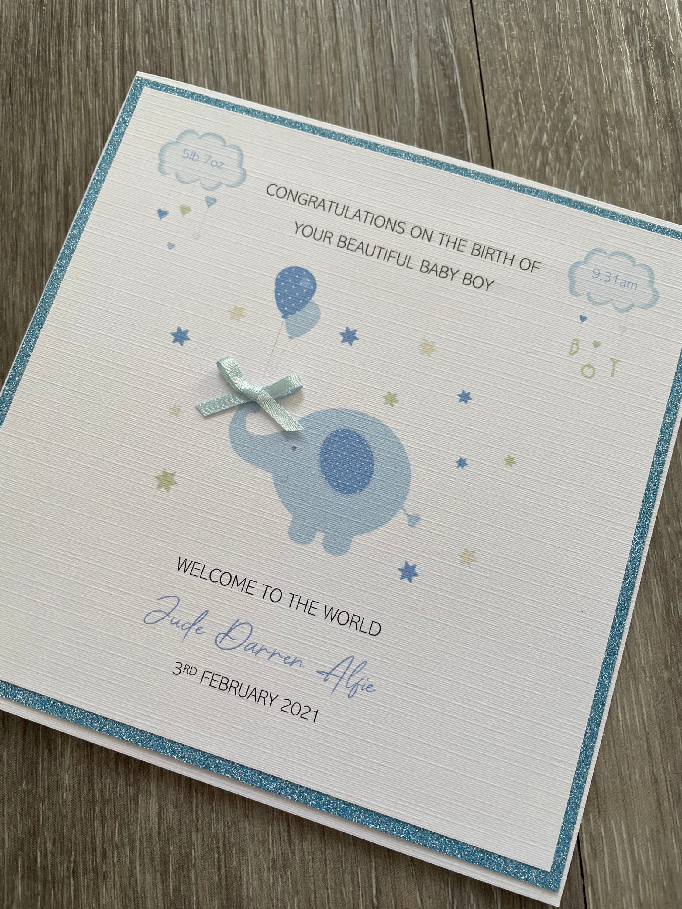 New Baby Card Congratulations New Arrival Baby Boy Mum - Etsy