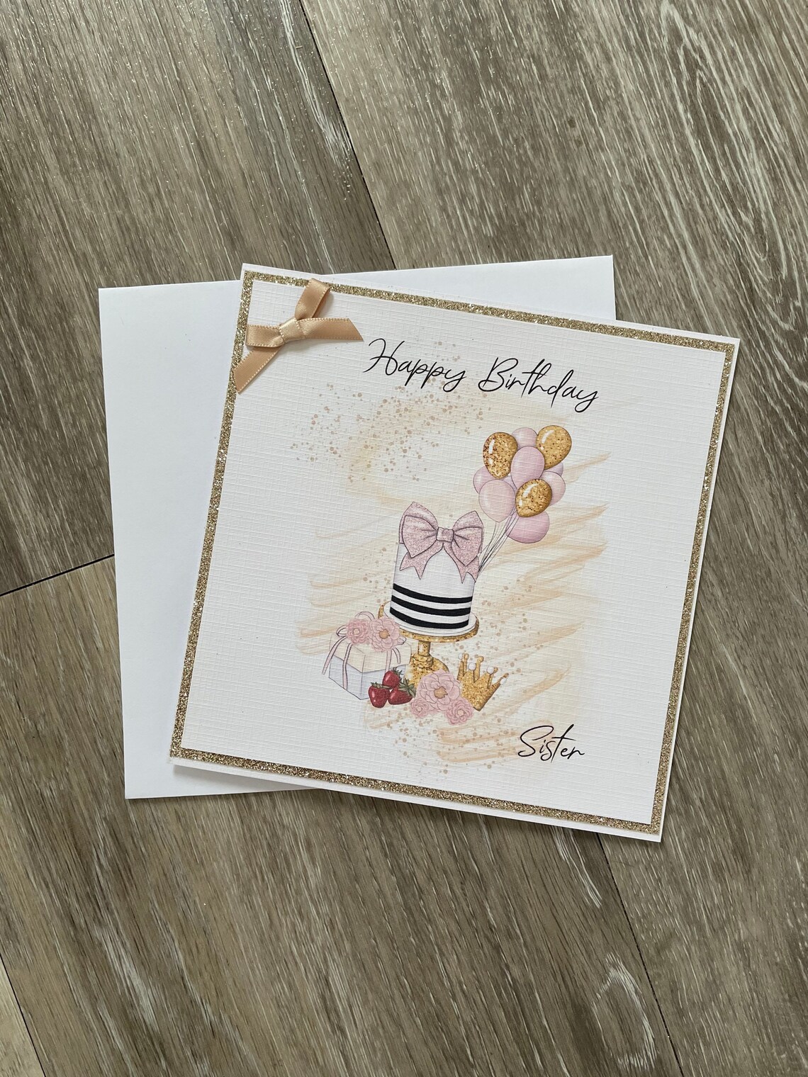 Girly birthday card happy birthday party personalised card | Etsy