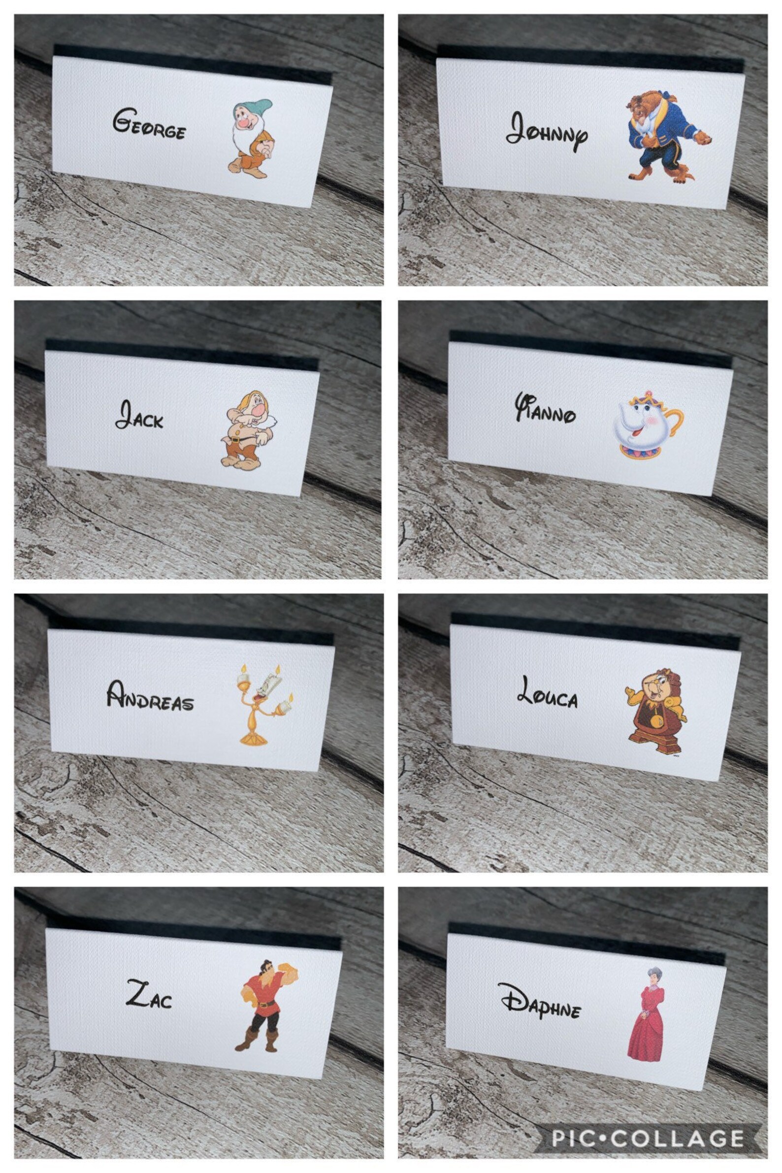 Coloured Disney Place Cards Disney Wedding Magical Fairy - Etsy UK