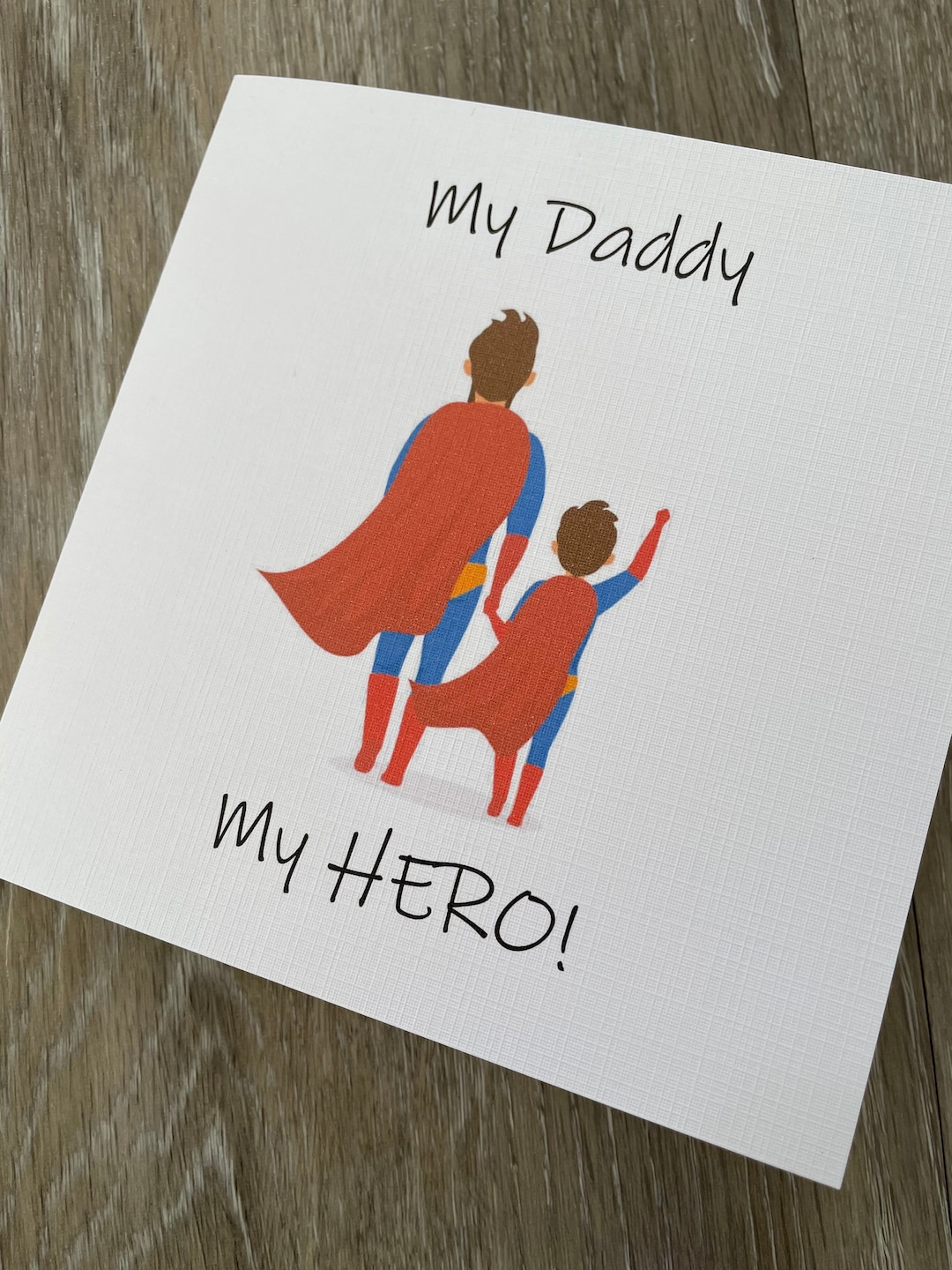 Superhero Fathers Day Card, Dad, Daddy, Grandad, Grandpa, Personalised ...
