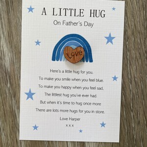 A Tiny Little Father’s Day Pocket Hug Poem Card, Isolation Gift, Miss ...