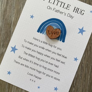 A Tiny Little Father’s Day Pocket Hug Poem Card, Isolation Gift, Miss ...