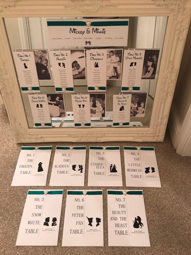 Disney Wedding Table Names/numbers for Wedding Breakfast and - Etsy UK