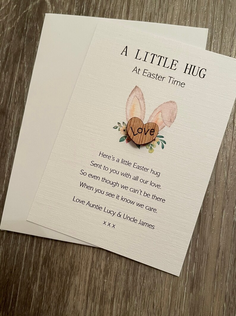 A Tiny Little Easter Pocket Hug With Personalised Poem Card - Etsy