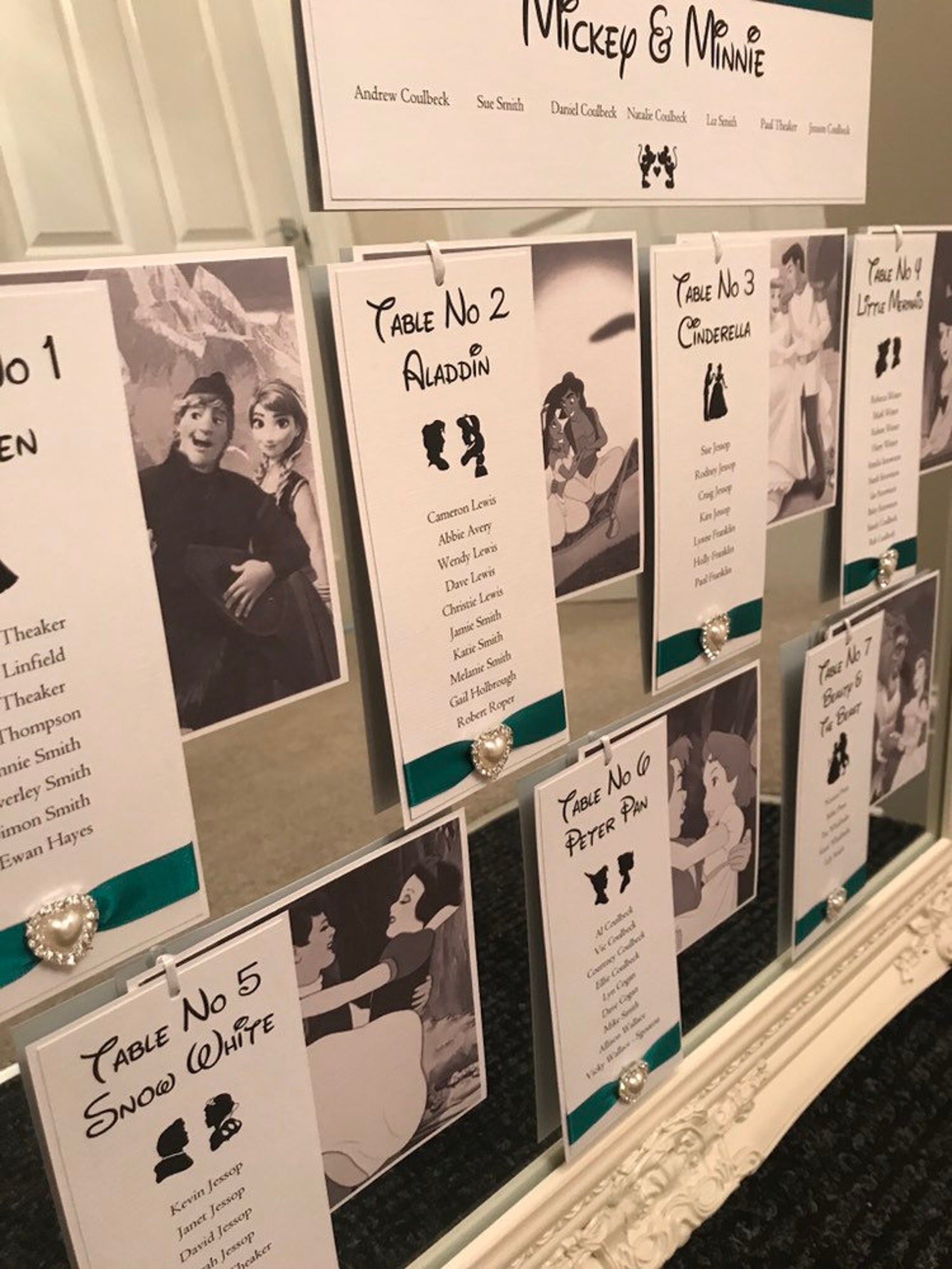 Disney Wedding Table Names/numbers for Wedding Breakfast and - Etsy UK
