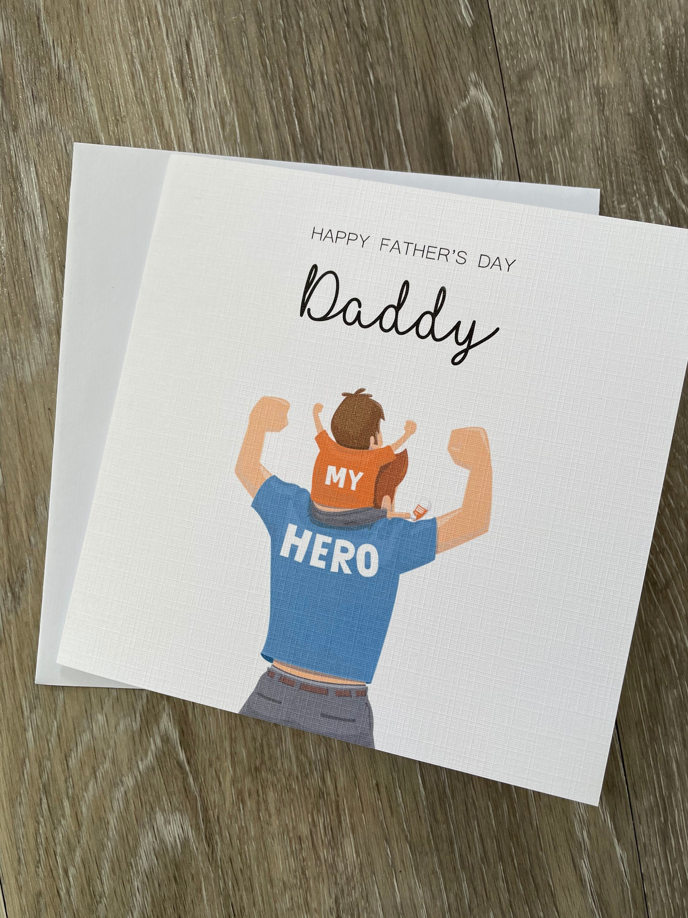 Superhero Fathers Day Card Dad Daddy Grandad Grandpa - Etsy