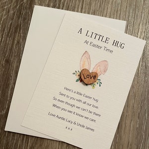 A Tiny Little Easter Pocket Hug With Personalised Poem Card, Isolation ...