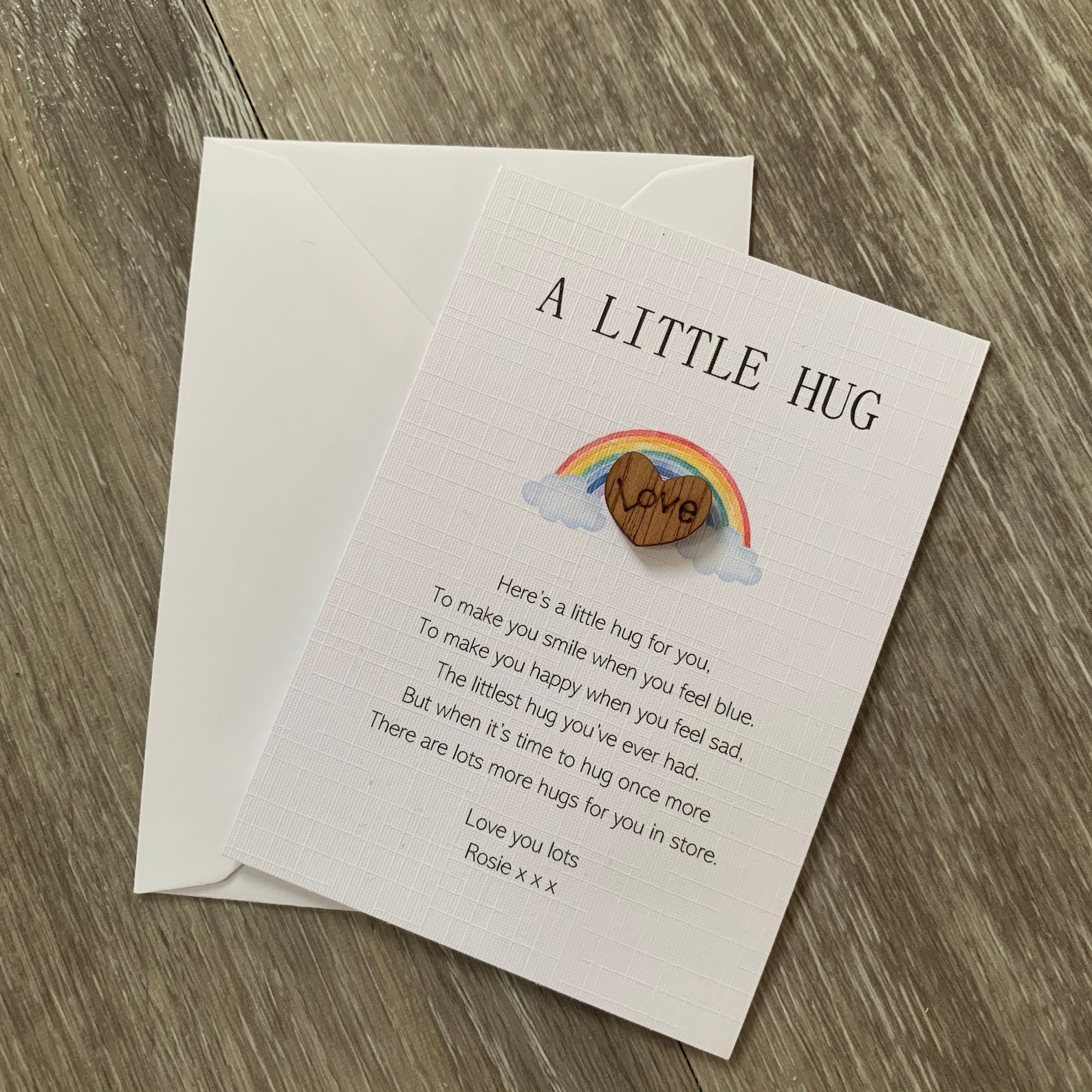 A Tiny Little Pocket Hug Poem Card Isolation Gift Miss You - Etsy