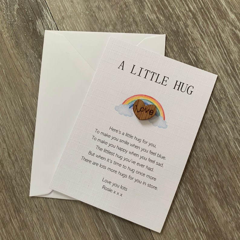 A Tiny Little Pocket Hug Poem Card Isolation Gift Miss You - Etsy