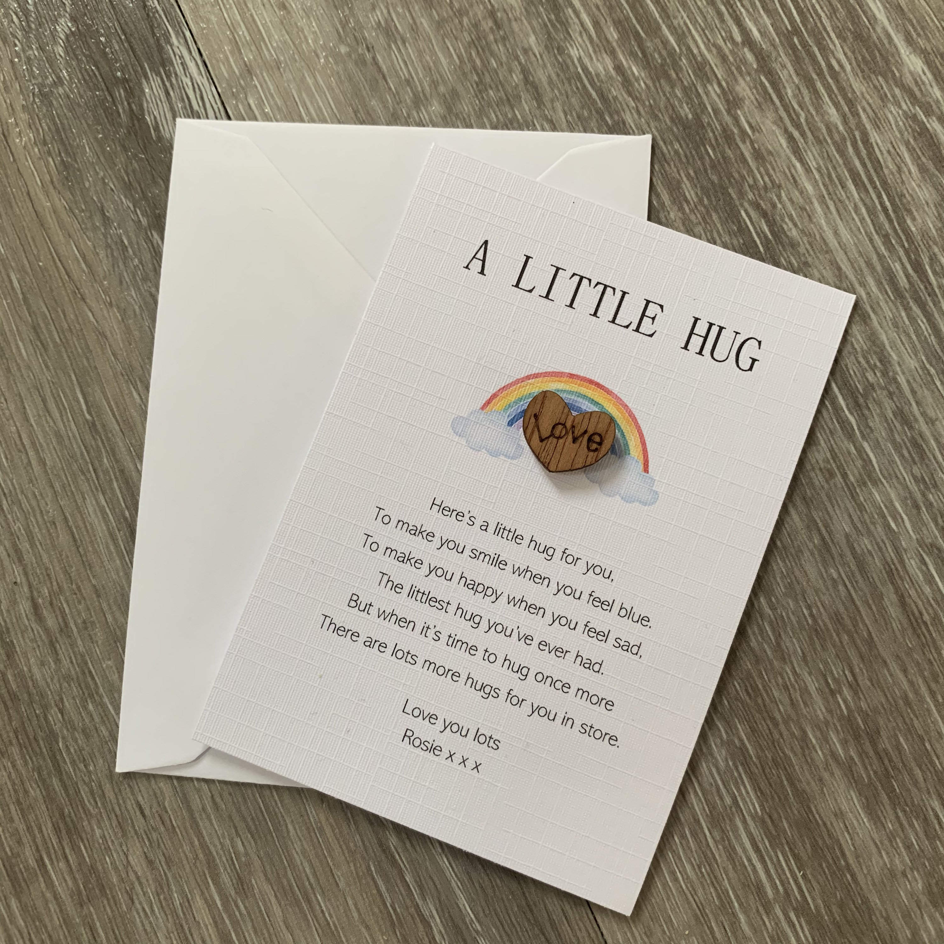 A Tiny Little Pocket Hug Poem Card Isolation Gift Miss You - Etsy