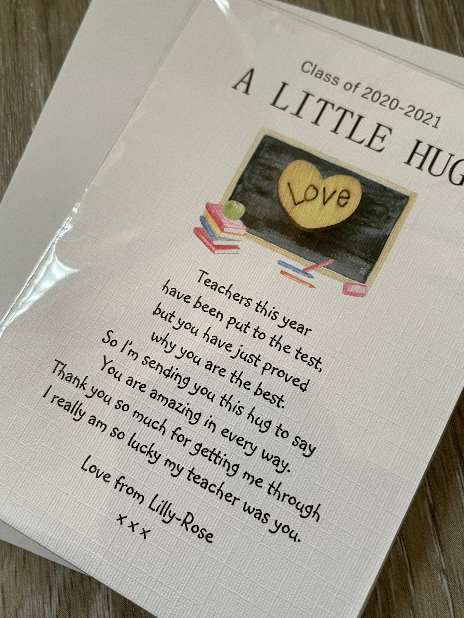 A Tiny Little Teacher Pocket Hug Poem Thank You School - Etsy UK