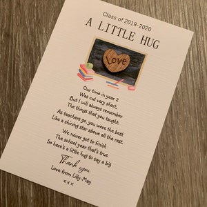 Teacher Pocket Hug, Thank You Teacher Print, End of Term, School ...