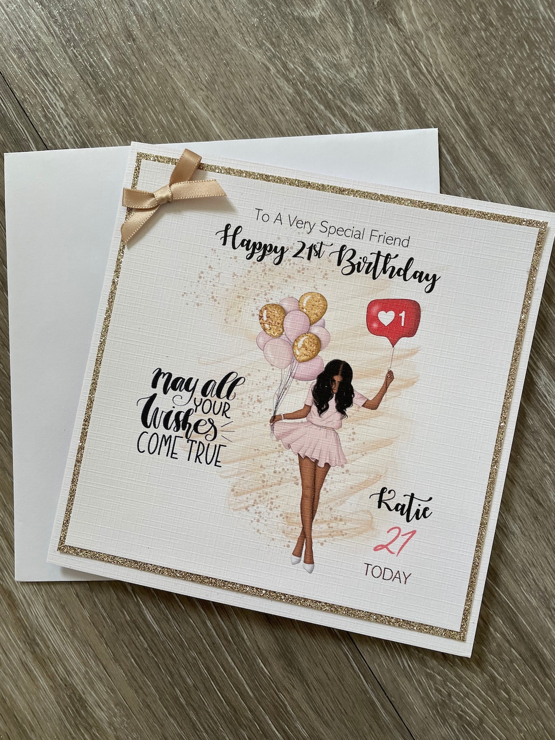 Girly Birthday Card Happy Birthday Party Personalised Card - Etsy