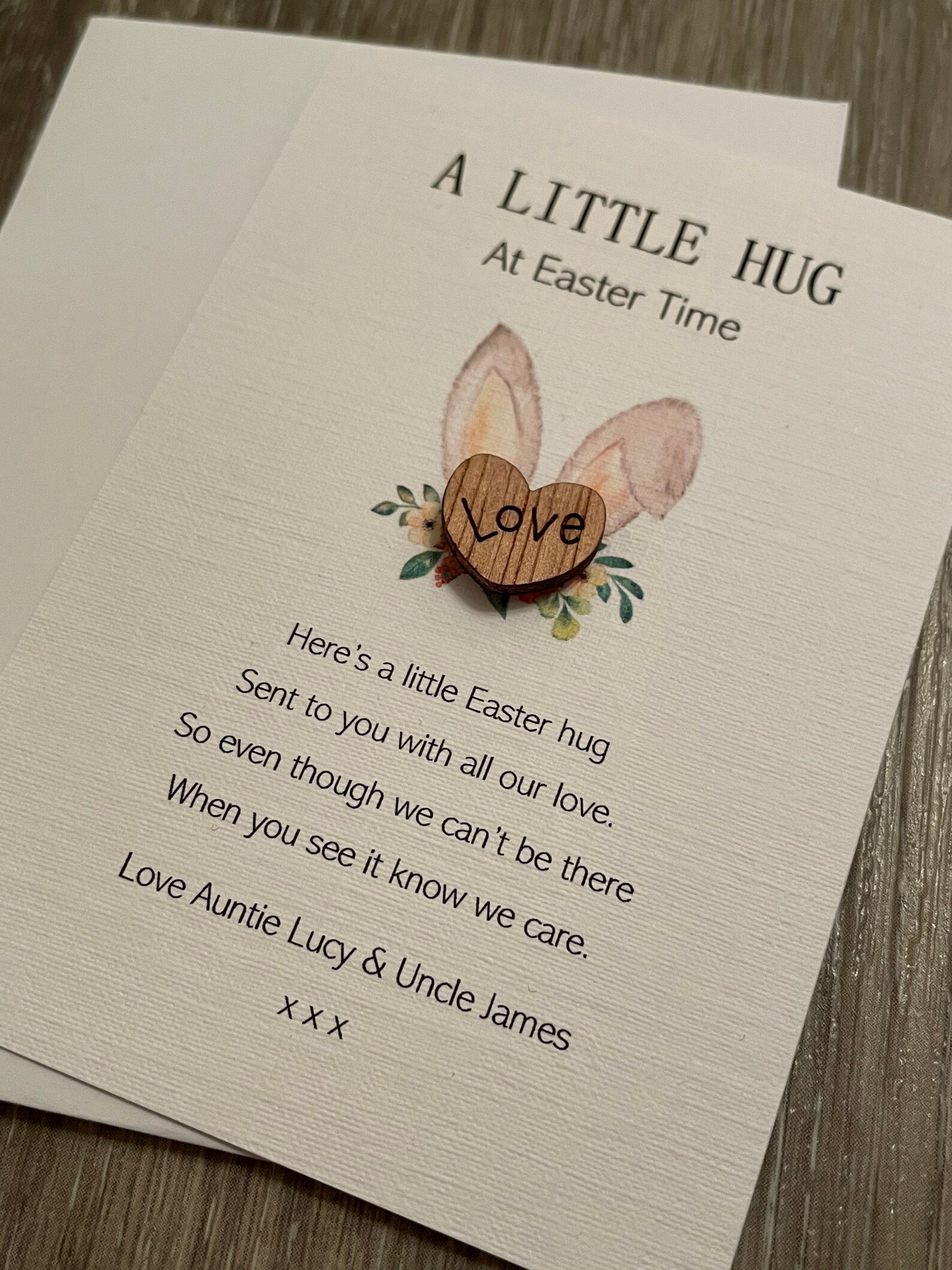 A Tiny Little Easter Pocket Hug With Personalised Poem Card - Etsy
