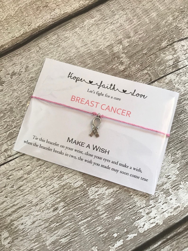 Breast Cancer Wish Bracelet ALL MONEY Raised Goes to CHARITY - Etsy