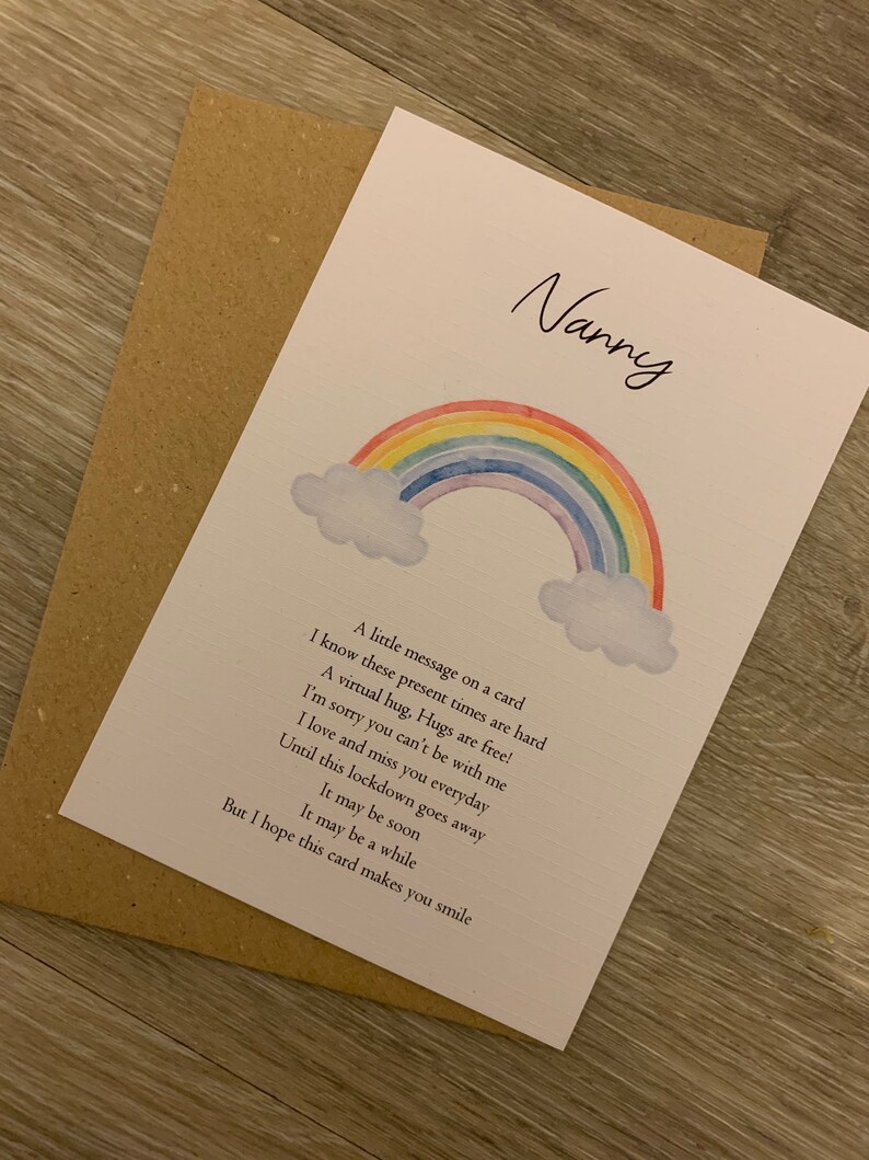 A Little Hug Message on a Card Personalised Poem Card - Etsy