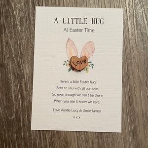 A Tiny Little Easter Pocket Hug With Personalised Poem Card, Isolation ...